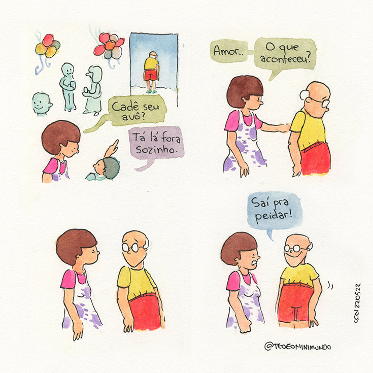 Tirinhas engraçadas para escola - Téo & O Mini Mundo - Tirinhas de ...